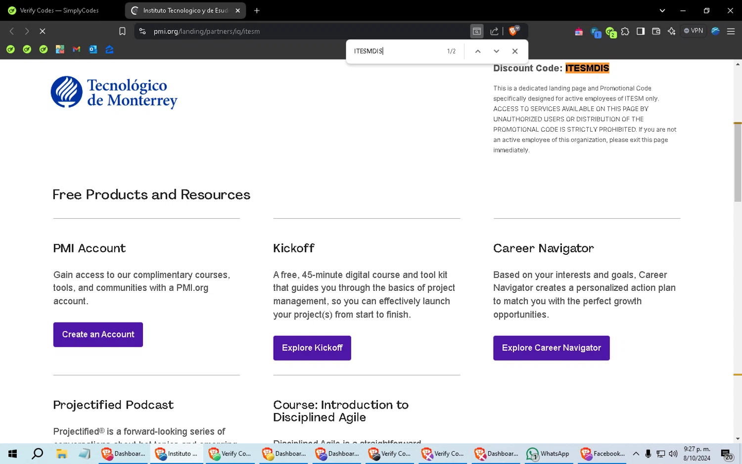 PMI Promo Codes - $175 Off | October 2024