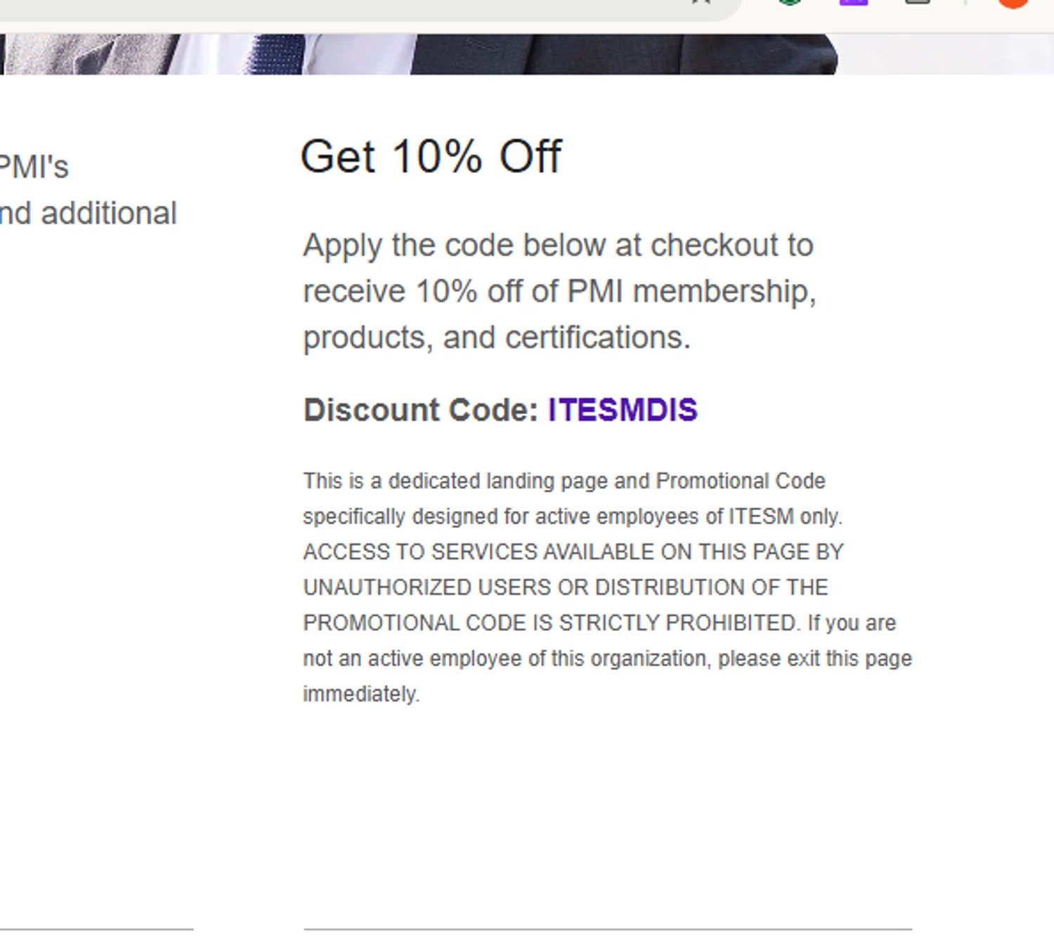PMI Promo Codes - 10% Off | December 2024