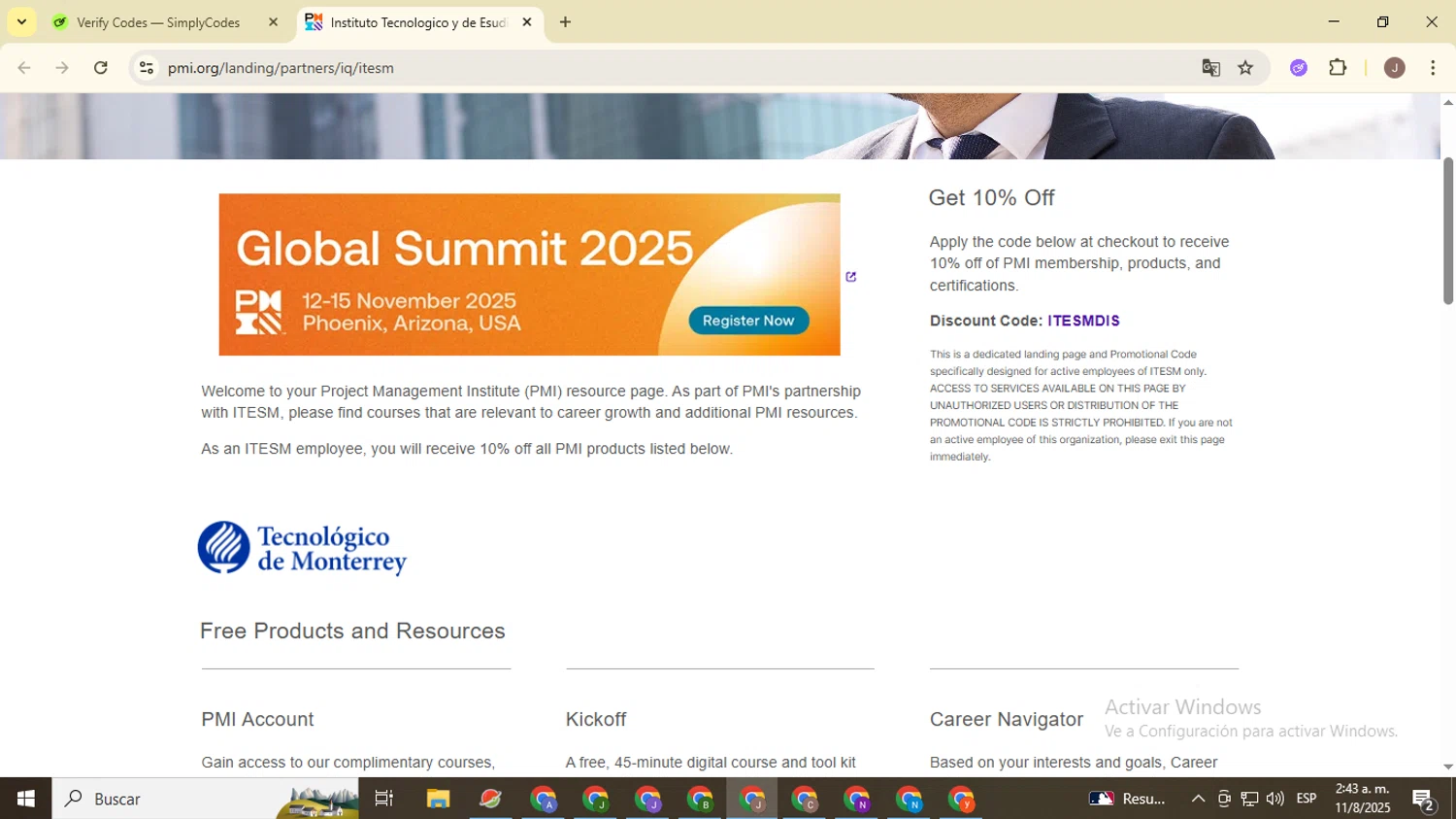 PMI Promo Codes (2 Verified) - 10% Off w/Code Sep 2025