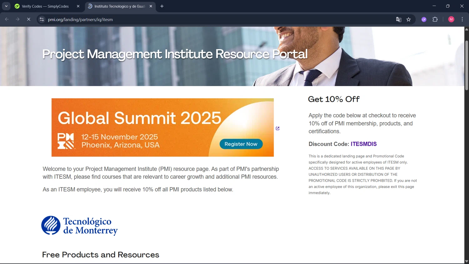 PMI Promo Codes (2 Verified) - 10% Off w/Code Oct 2025