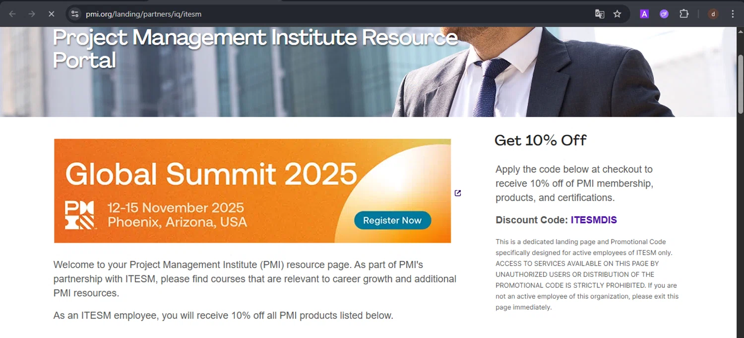 PMI Promo Codes (1 Verified) - 10% Off w/Code Aug 2025