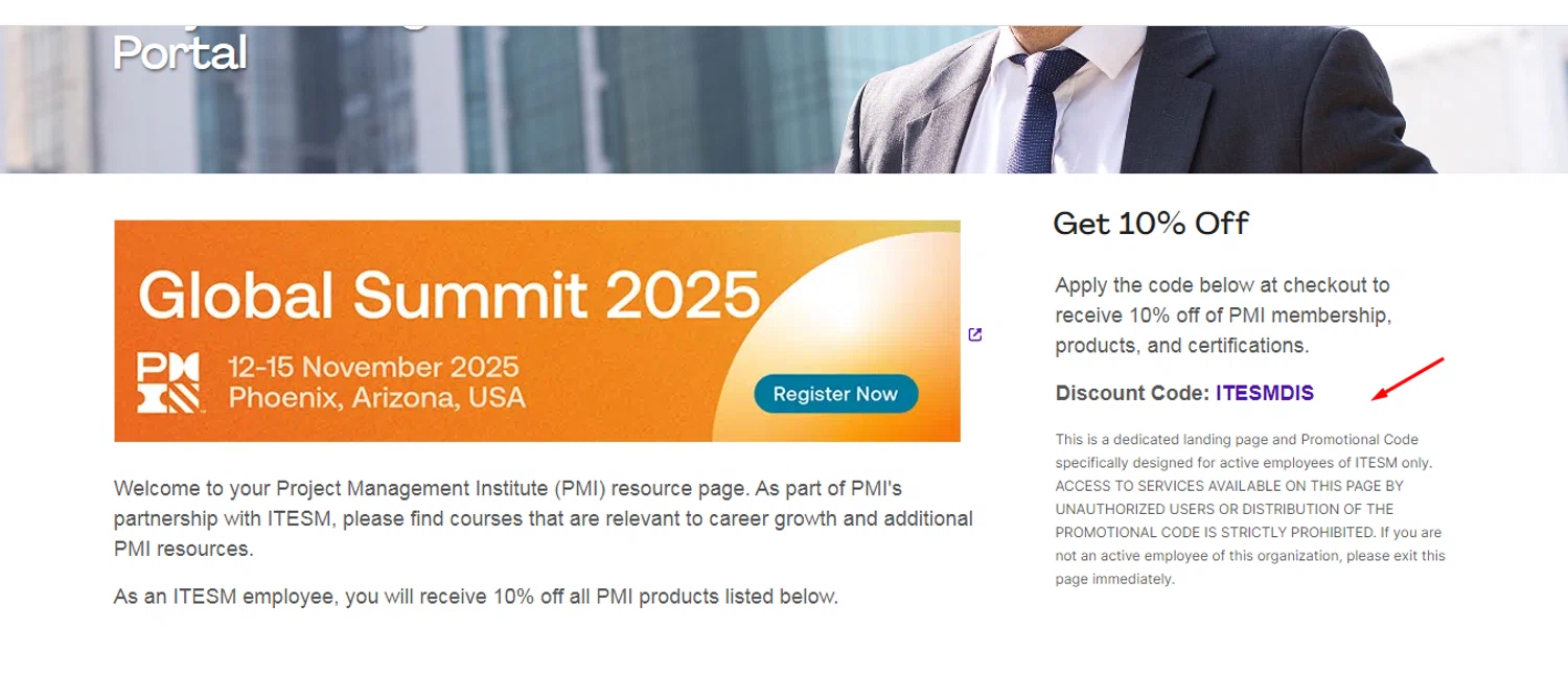 PMI Promo Codes - 10% Off w/Code (2 Verified) Dec 2025