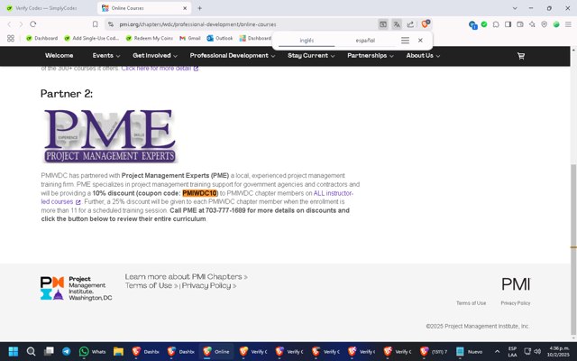 PMI Promo Codes (2 Verified) - 10% Off w/Code Feb 2025