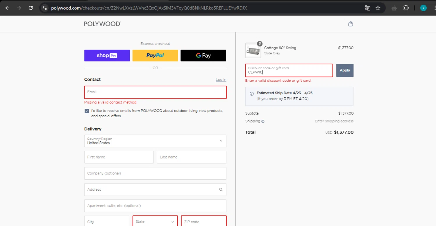Polywood Promo Codes - 10% Off Coupons Jul 2025