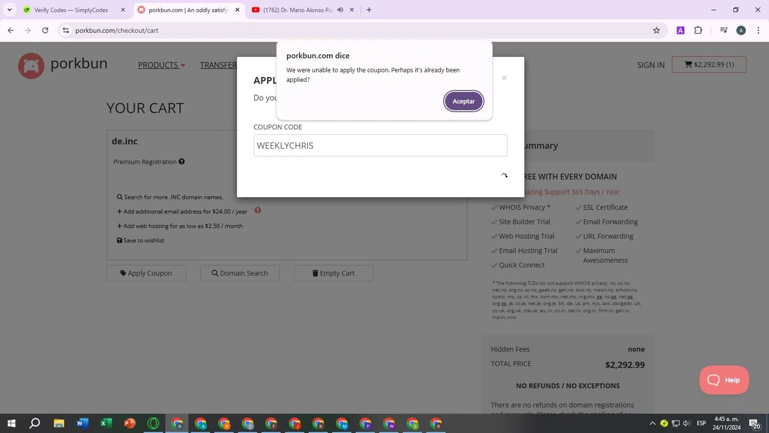 Porkbun Coupons - $1 Off | December 2024