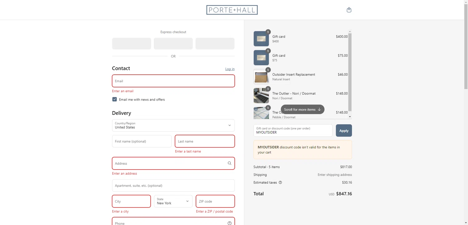 Porte + Hall Promo Codes - 15% Off (1 Verified) Nov 2025