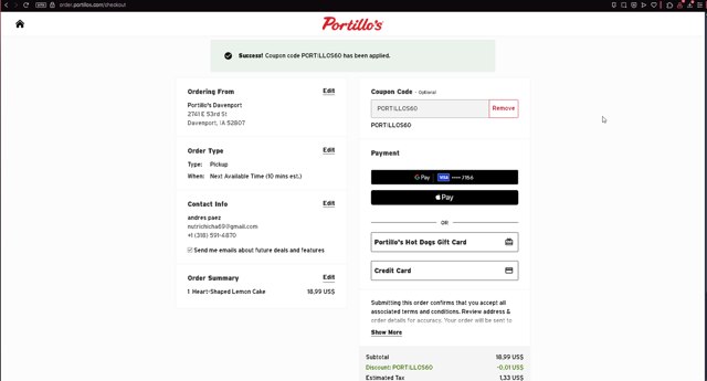 Portillo's Promo Codes (5 Verified) - 20% Off Jun 2025