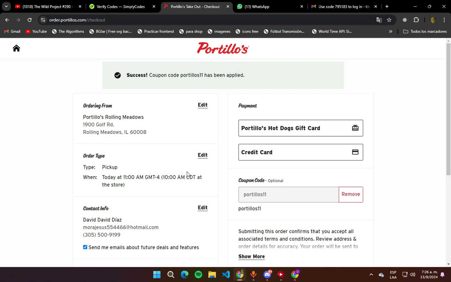 Portillo's Coupon Codes - 1% Off | October 2024