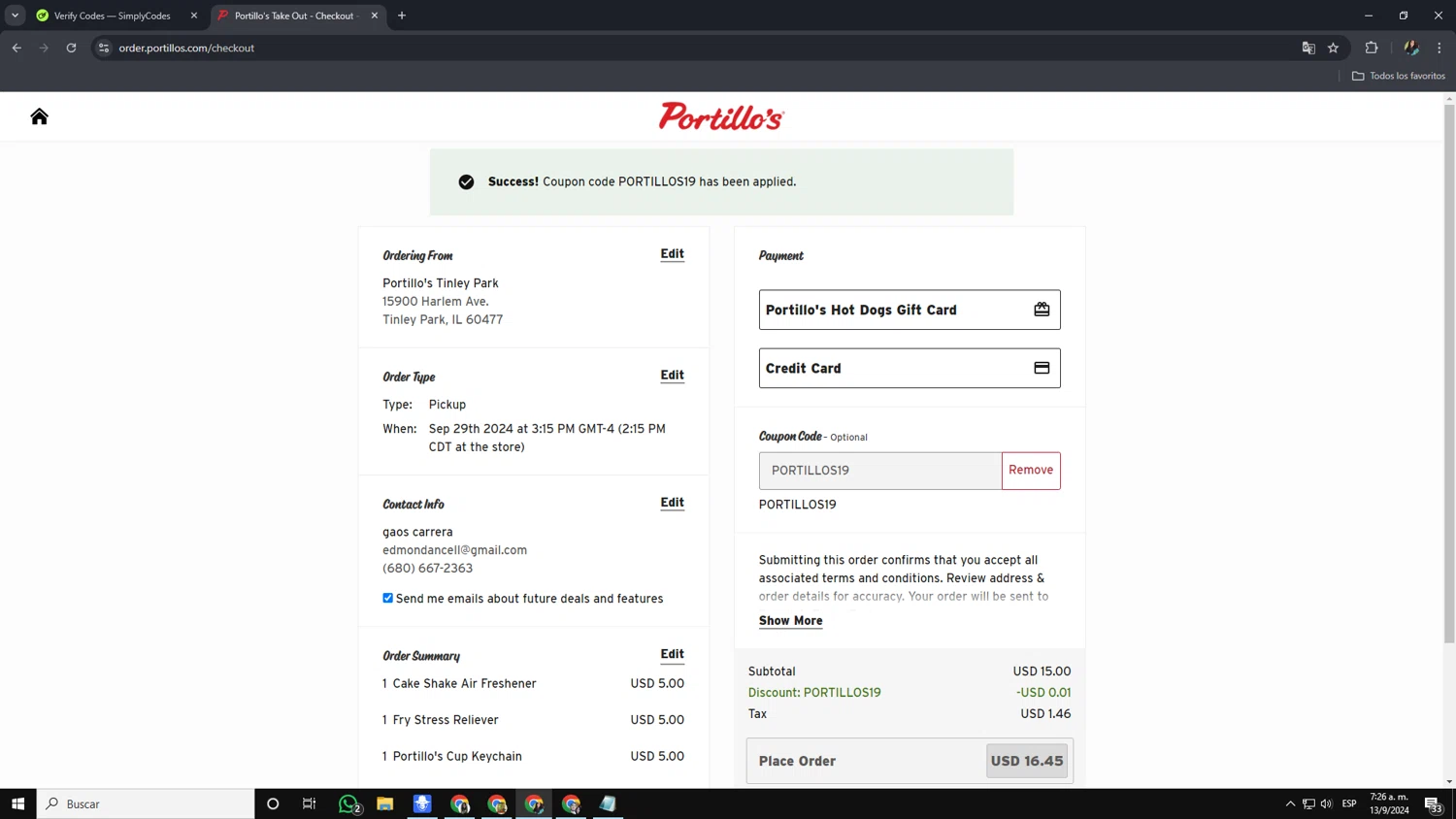 Portillo's Coupon Codes - 1% Off | October 2024