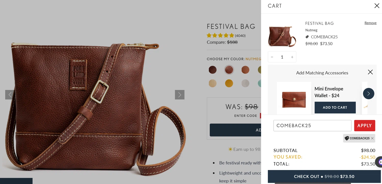 Portland Leather Goods Coupons - 25% Off Discount Codes in August 2024 ...