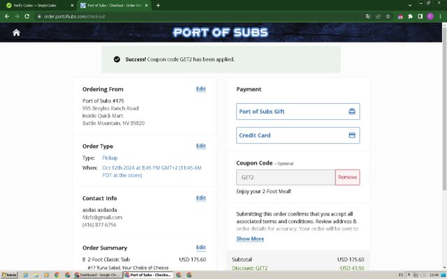 Port of Subs Coupon Codes - 20% Off | October 2024