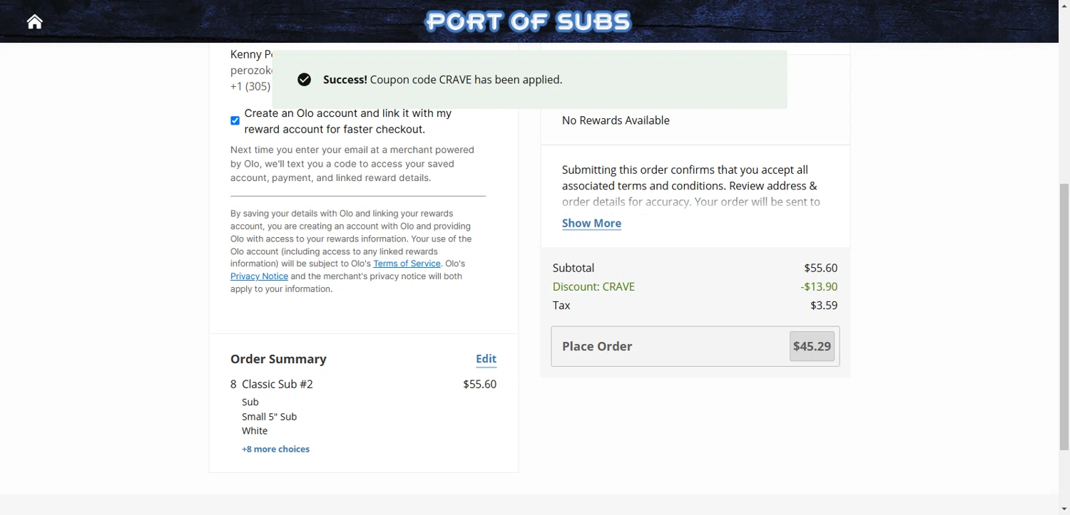 Port of Subs Promo Codes - 25% Off Coupons Nov 2025