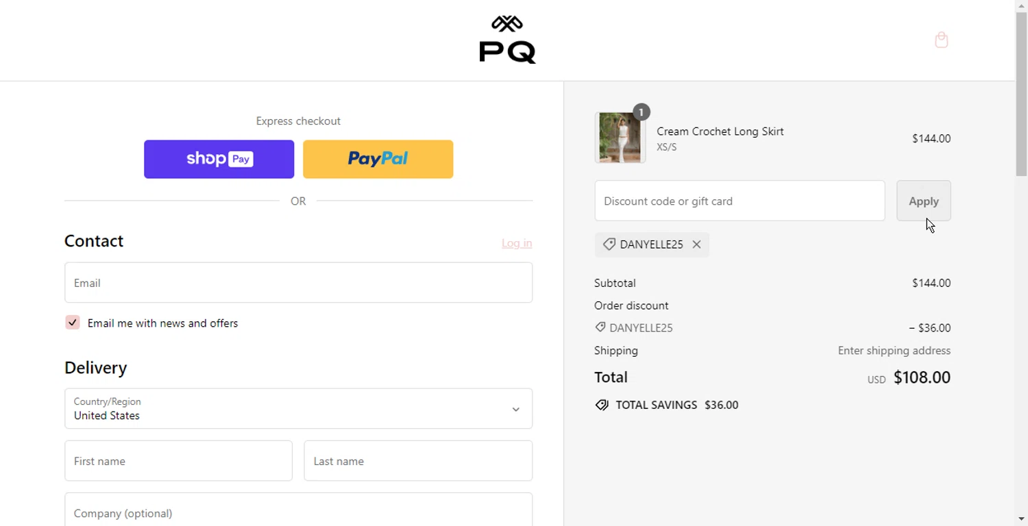 PQ Swim Promo Codes - 25% Off | September 2024
