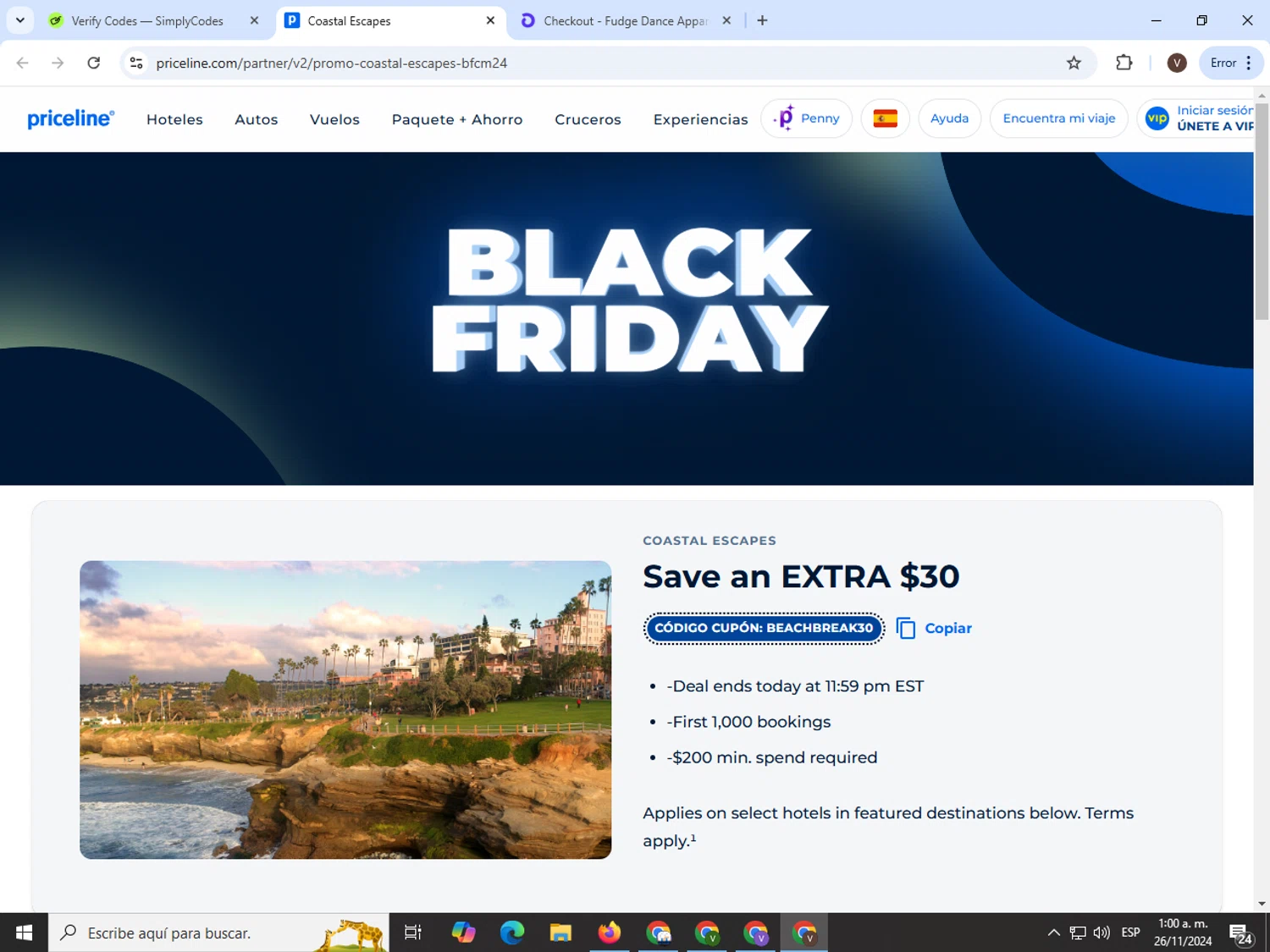 Priceline Promo Codes & Cyber Monday 2024 Deals - $30 Off