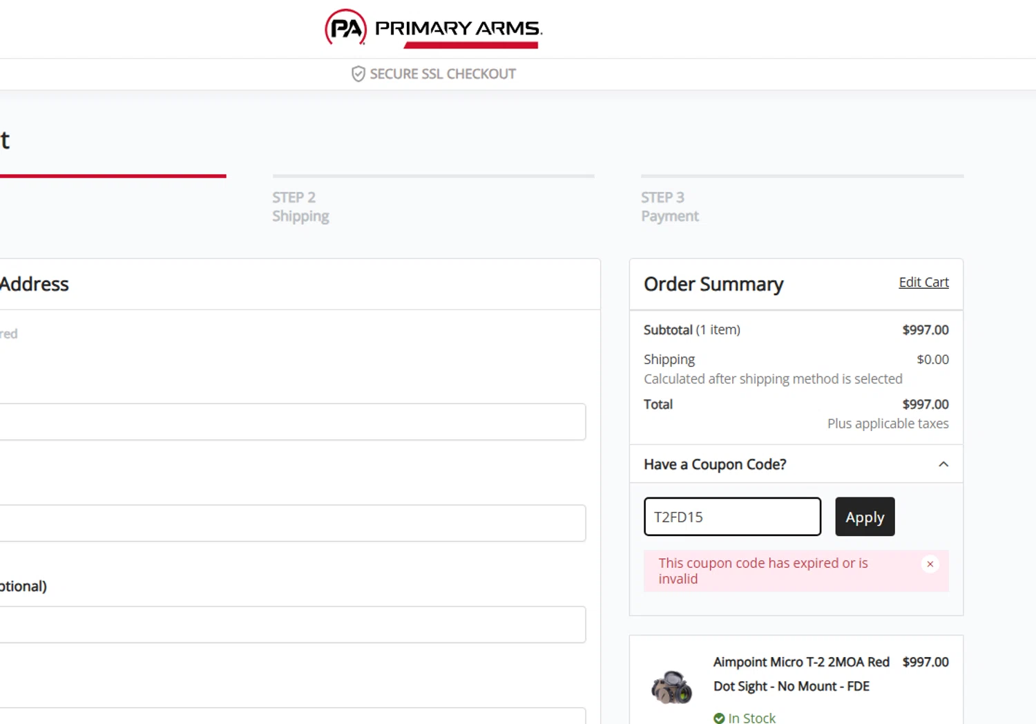 Primary Arms Promo Codes (6 Verified) - $200 Off Oct 2025