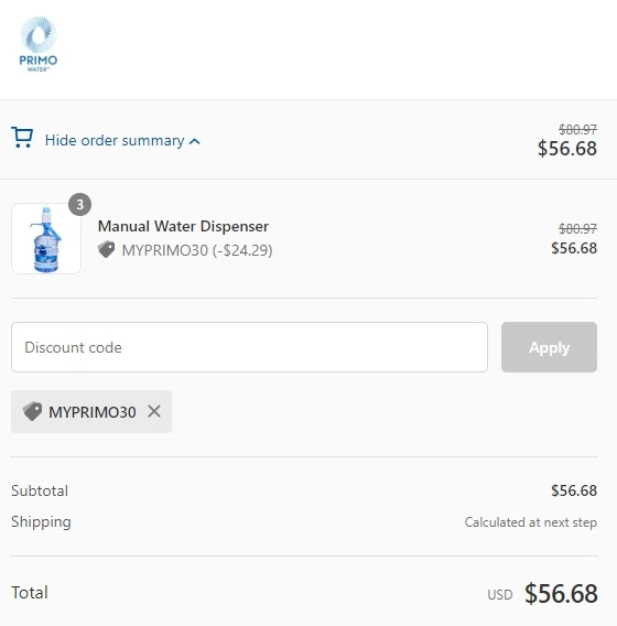 Primo Water Coupons - up to 40% Off | November 2024