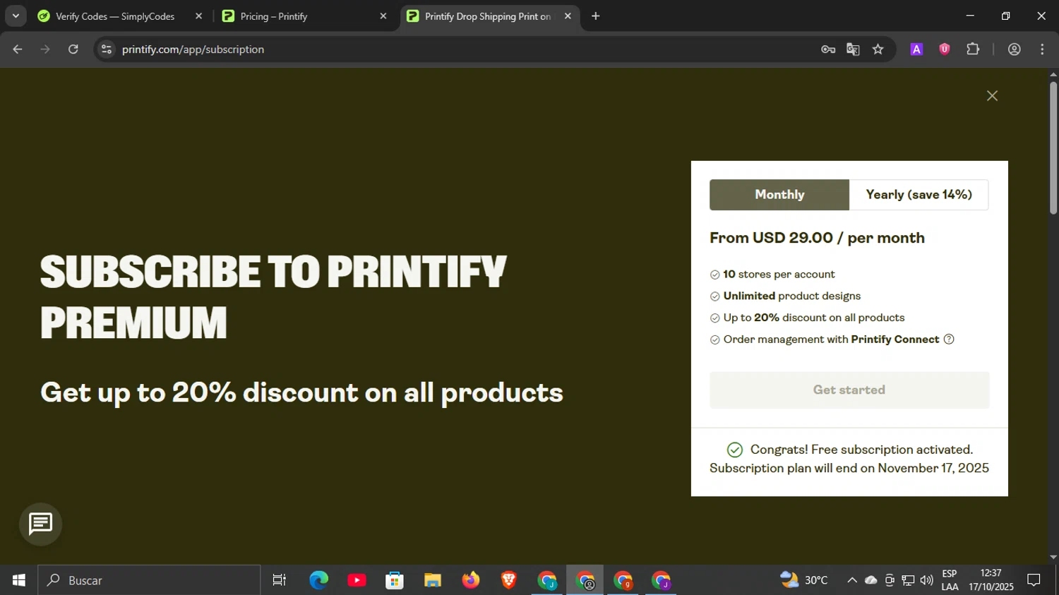 Printify Promo Codes (1 Verified) - 20% Off w/Code Oct 2025