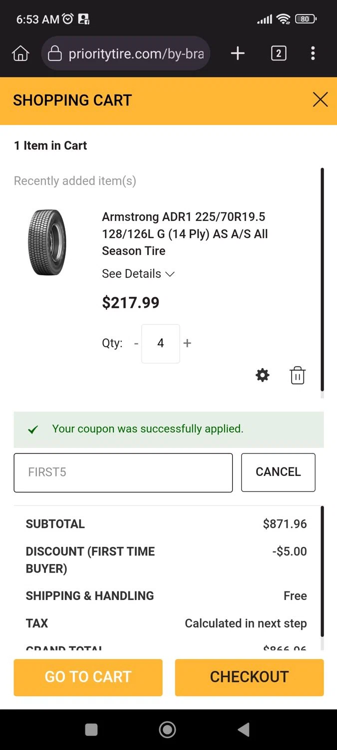 Priority Tire Coupon Codes - $5 Off | October 2024