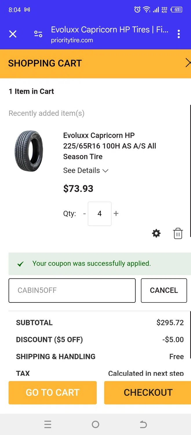 Priority Tire Coupon Codes - $5 Off | October 2024