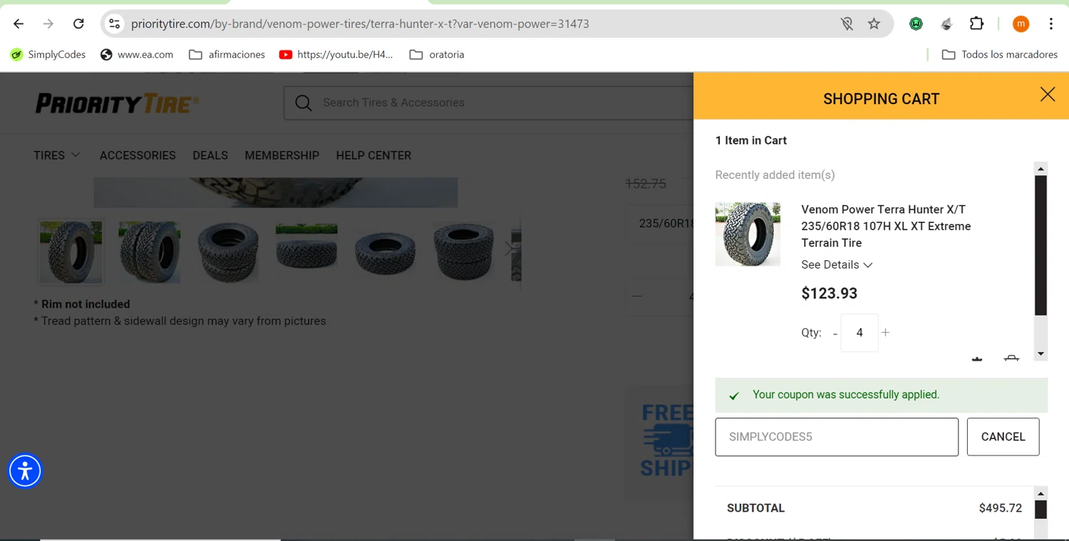 Priority Tire Coupon Codes & Black Friday 2024 Deals - $5 Off