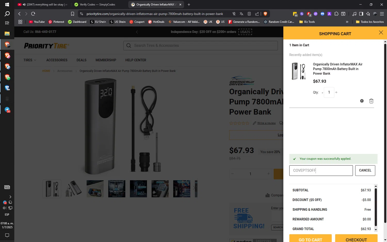 Priority Tire Promo Codes - $5 Off (16 Verified) Jan 2026