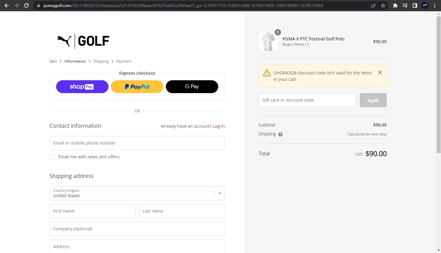 PUMA Golf Discount Codes - 30% Off | September 2024