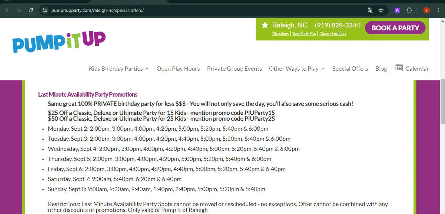 Pump It Up Promo Codes - $50 Off | October 2024