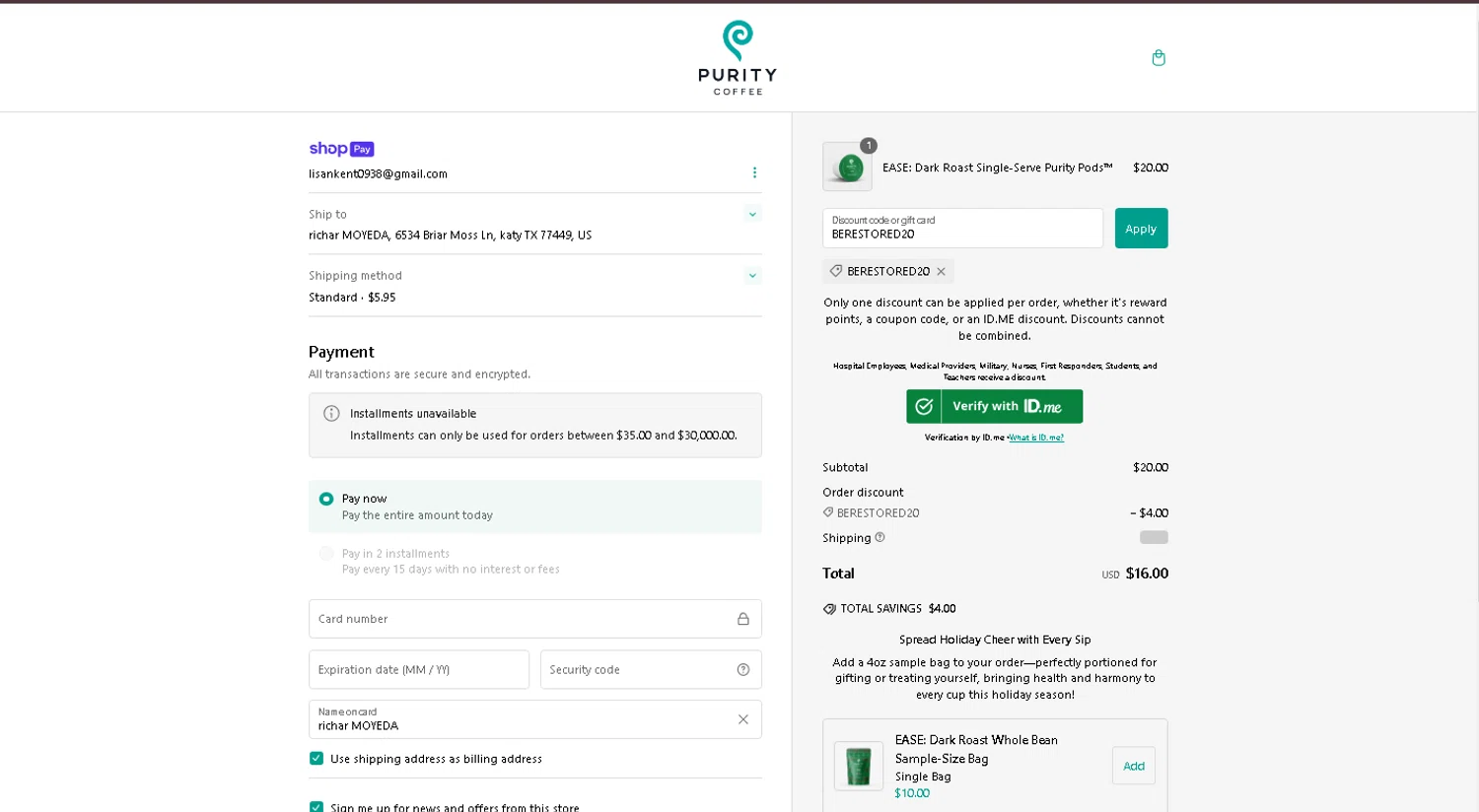 Purity Coffee Coupons - 20% Off | January 2025