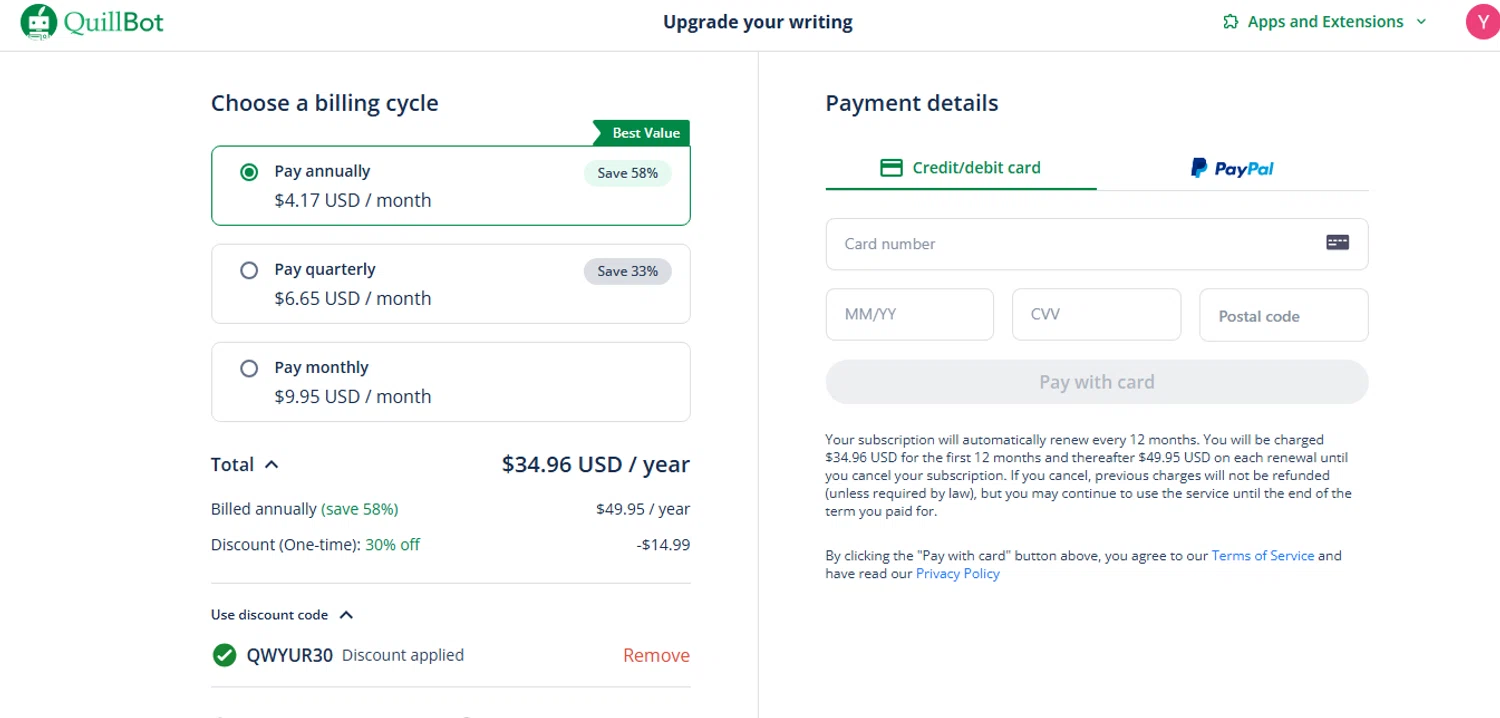 QuillBot Promo Codes (12 Verified) - 30% Off w/Code Nov 2025