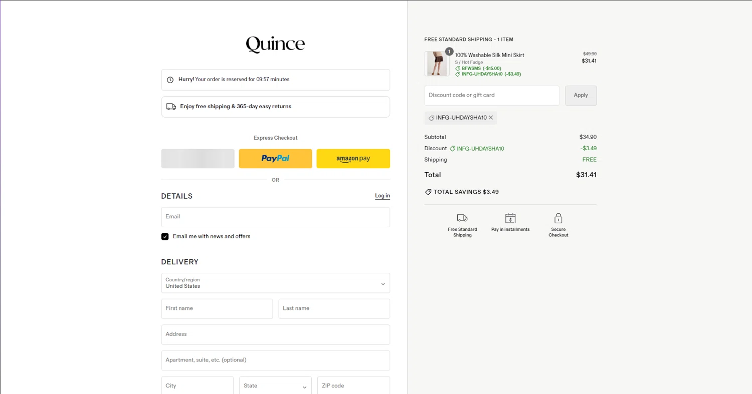 Quince Discount Codes - $30 Off Newsletter Discount Jan 2025