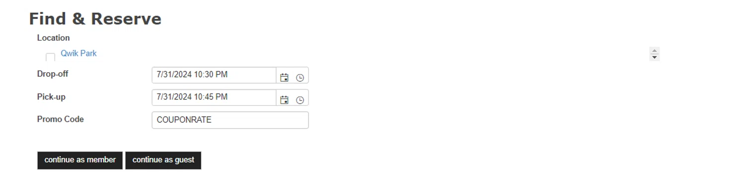 Qwik Park Coupons - $12 Off | September 2024