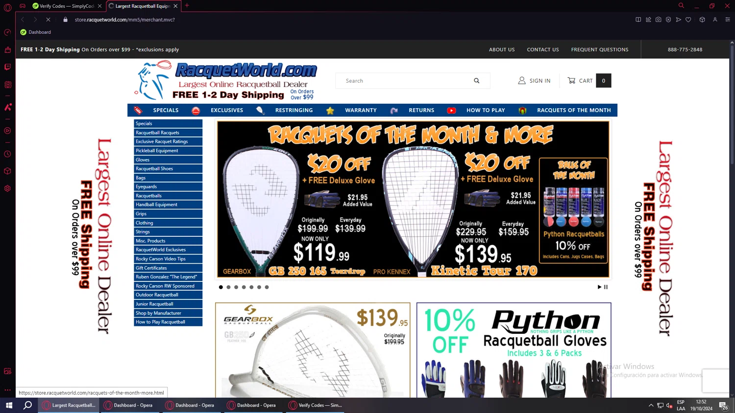 Racquetworld Coupon Codes - 20% Off | January 2025