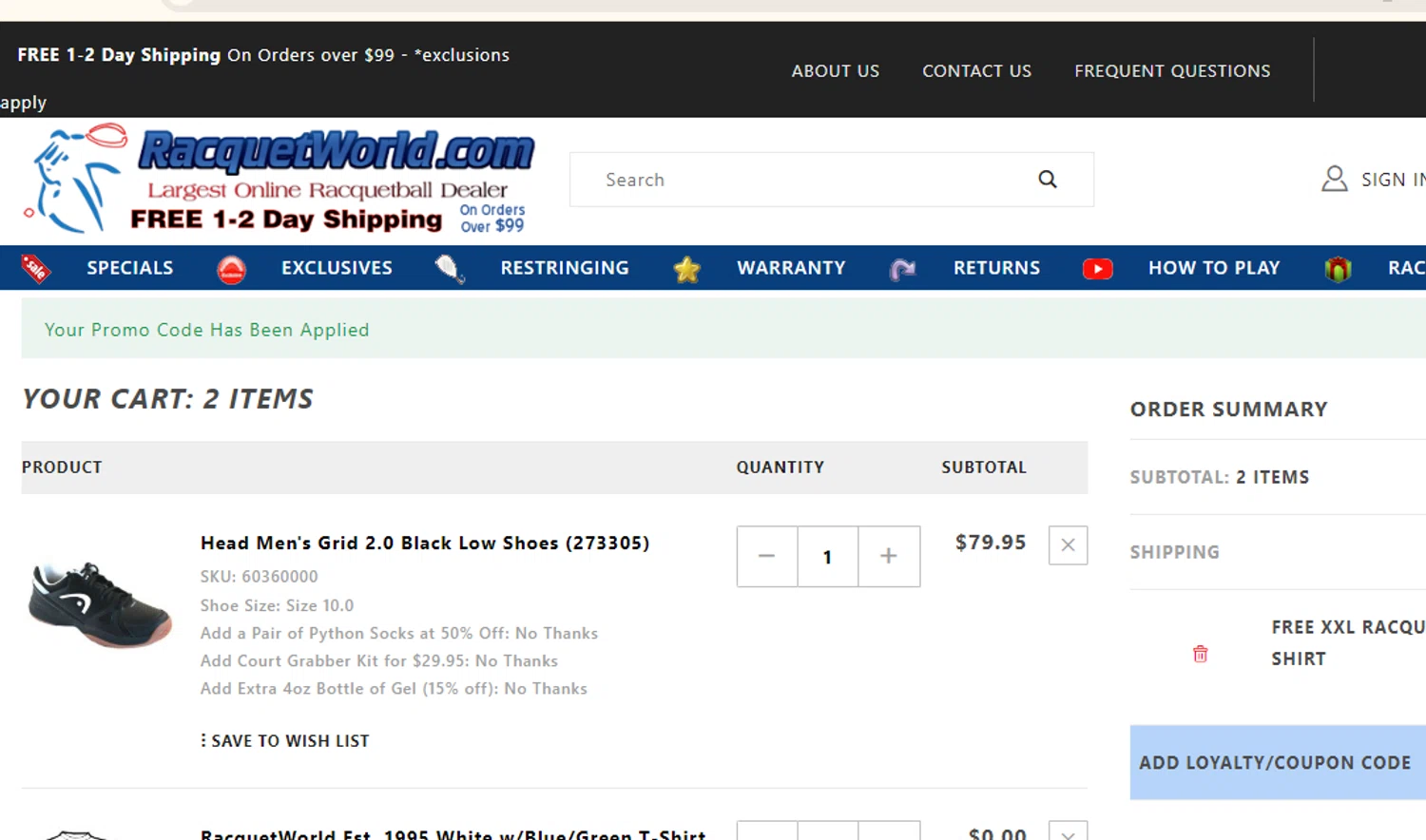 Racquetworld Promo Codes - 20% Off | December 2024