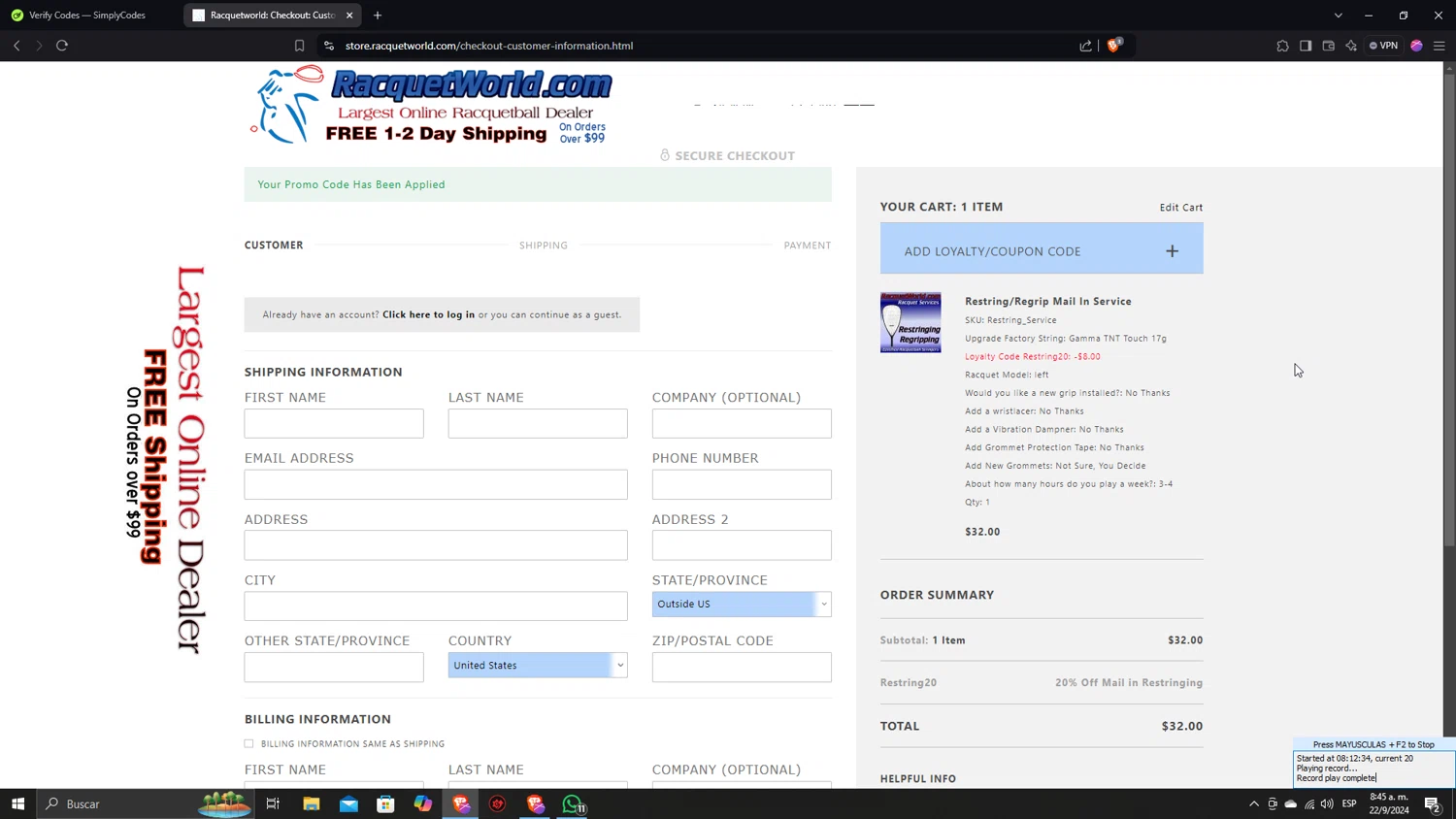 Racquetworld Promo Codes - 20% Off | December 2024