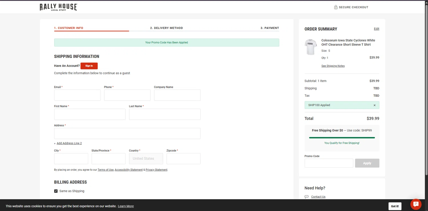 Rally House + Free Ship Coupons & Discounts Dec 2025