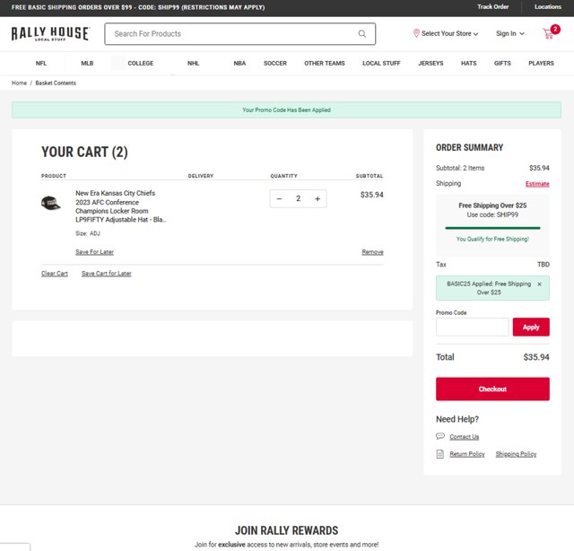 Rally House Promo Codes (8 Verified) - 40% Off May 2025