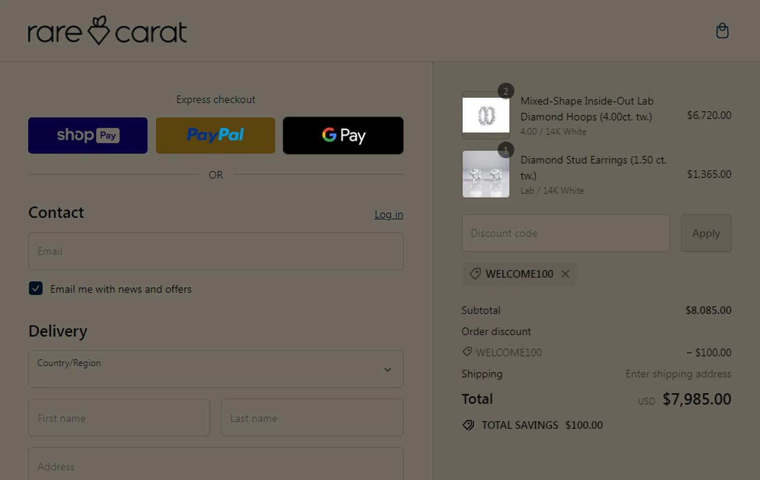 Rare Carat Promo Codes – $100 Off | May 2024