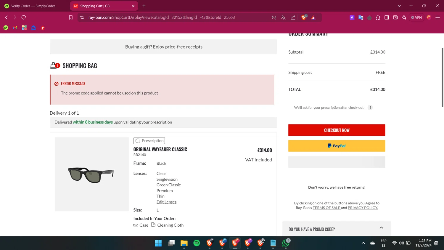 Ray-Ban Promo Codes - $10 Off | November 2024