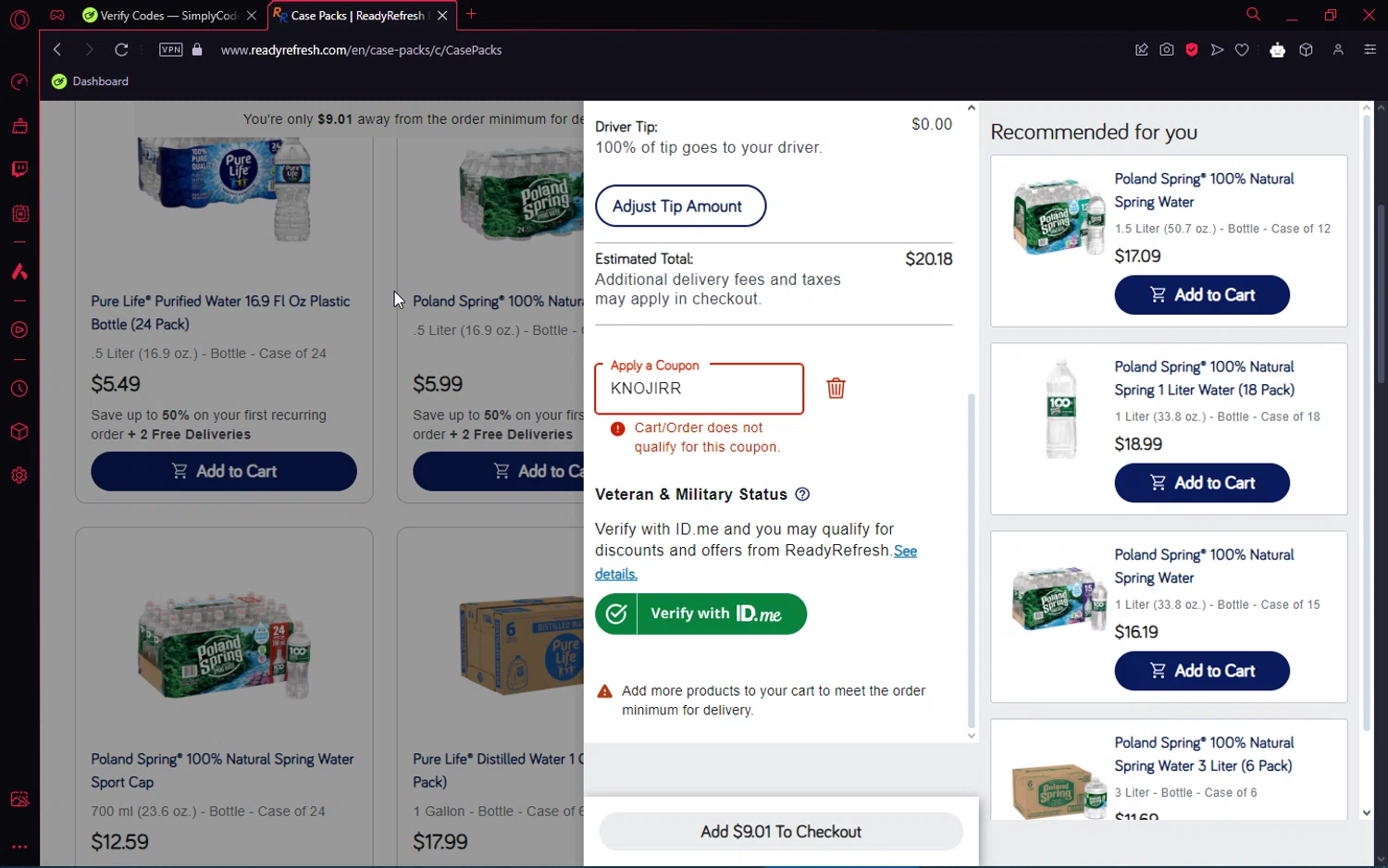 ReadyRefresh + Free Ship Coupons & Discounts Dec 2025