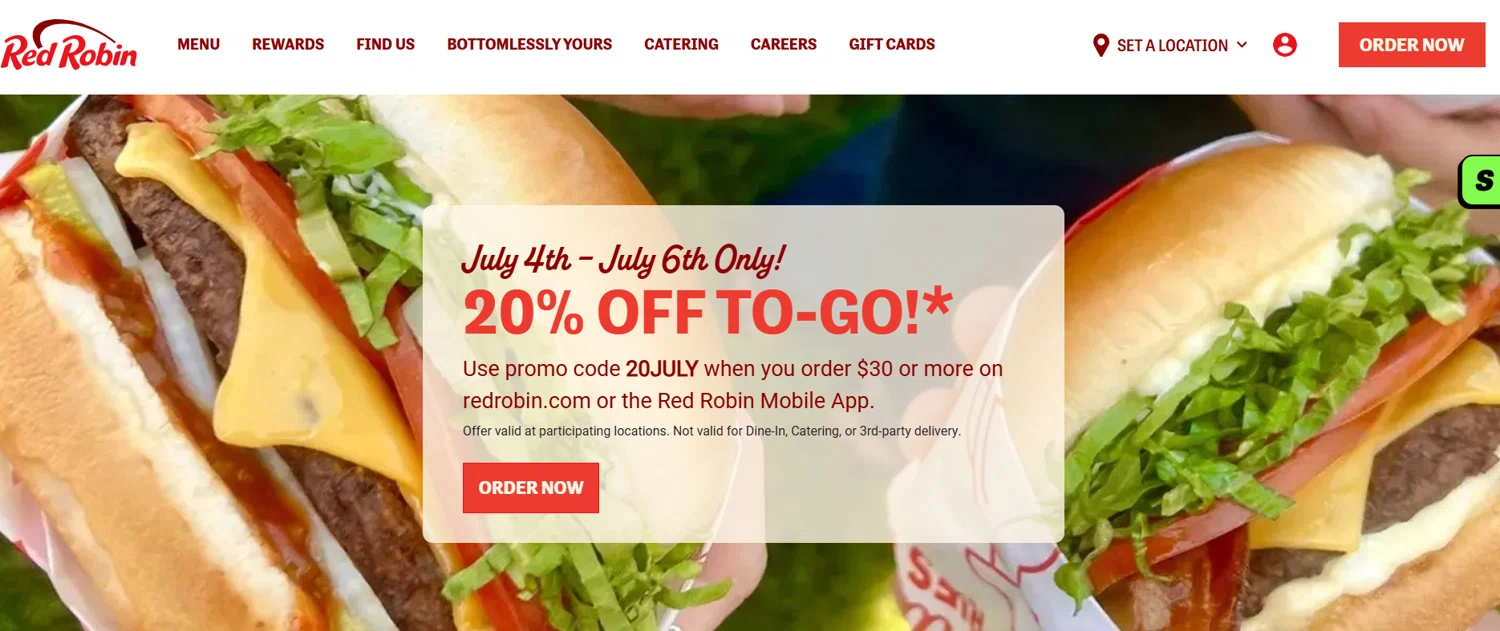 Red Robin Promo Codes (2 Verified) - 15% Off w/Code Oct 2025