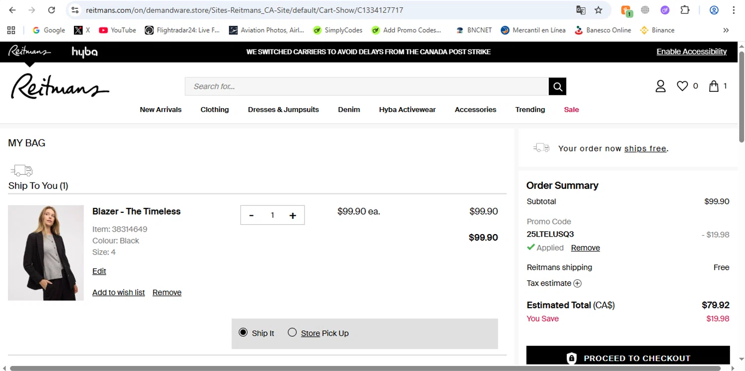 Reitmans Discount Codes - 20% Off (5 Verified) Sep 2025