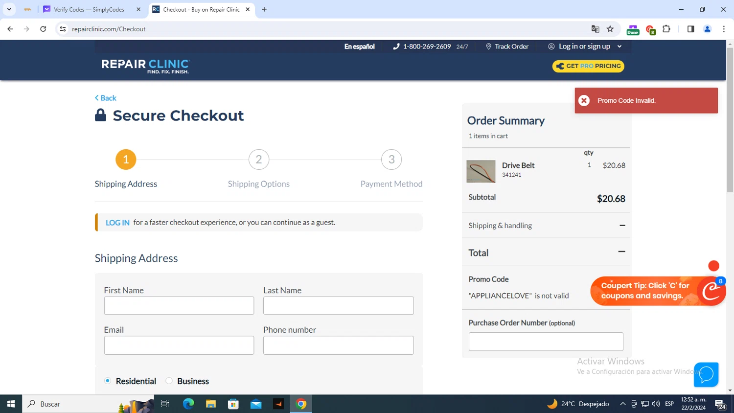 RepairClinic Promo Codes - 10% Off | October 2024
