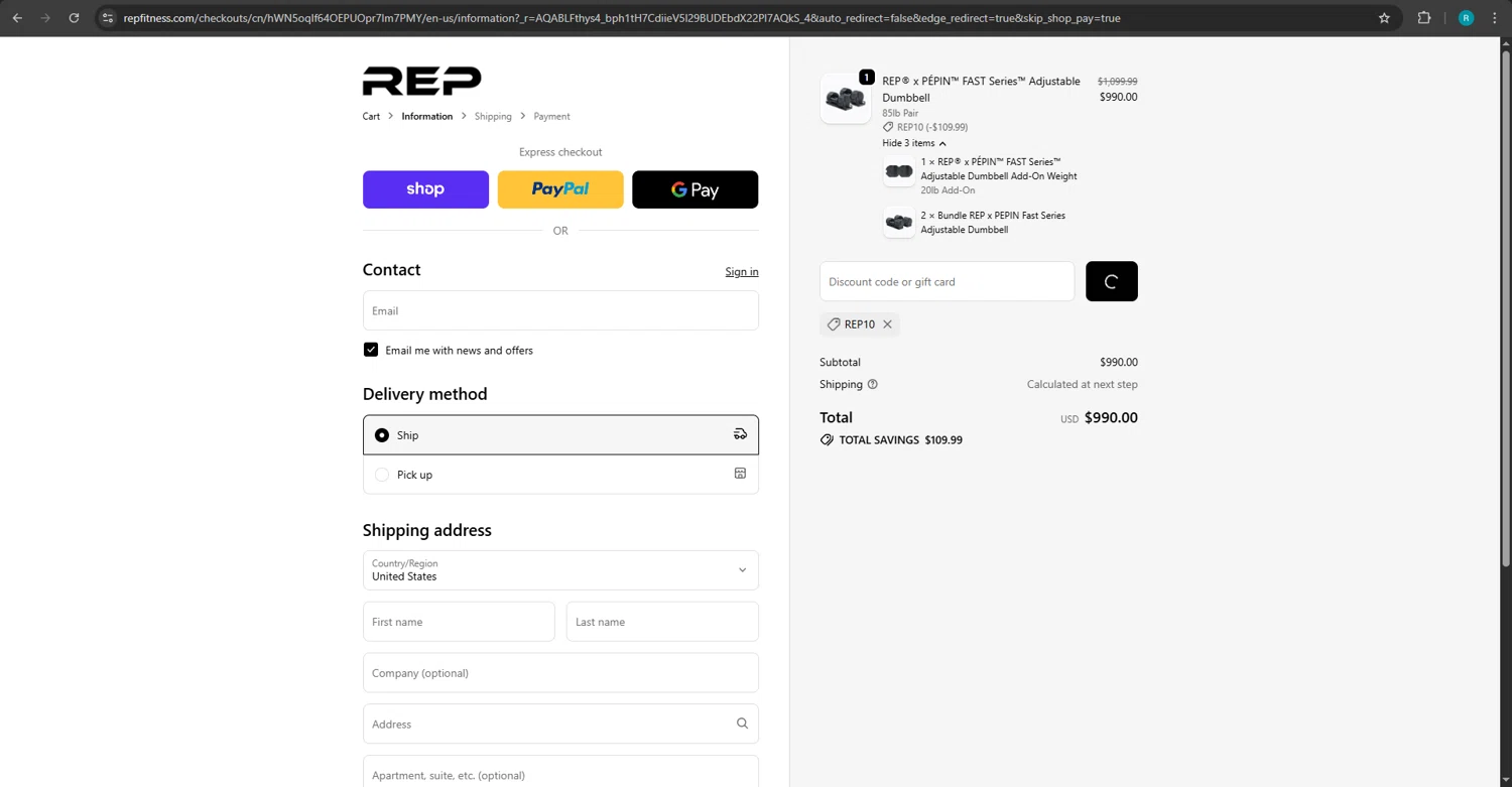 Rep Fitness Promo Codes - 10% Off (2 Verified) Jan 2026