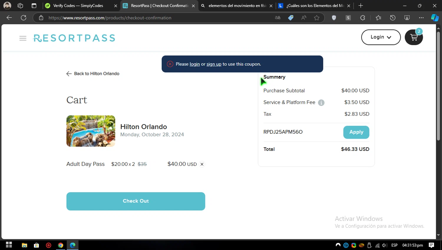 ResortPass Coupon Codes - $15 Off | November 2024