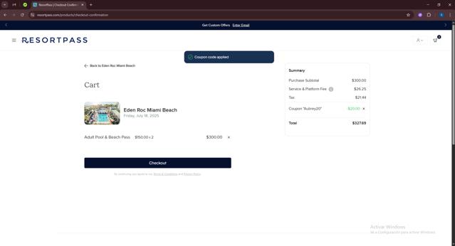 ResortPass Promo Codes (1 Verified) - 10% Off Oct 2025