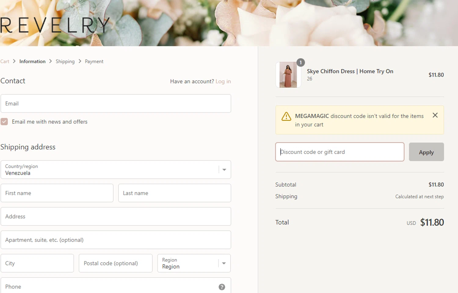 Revelry Dresses Discount Codes - $3 Off | September 2024