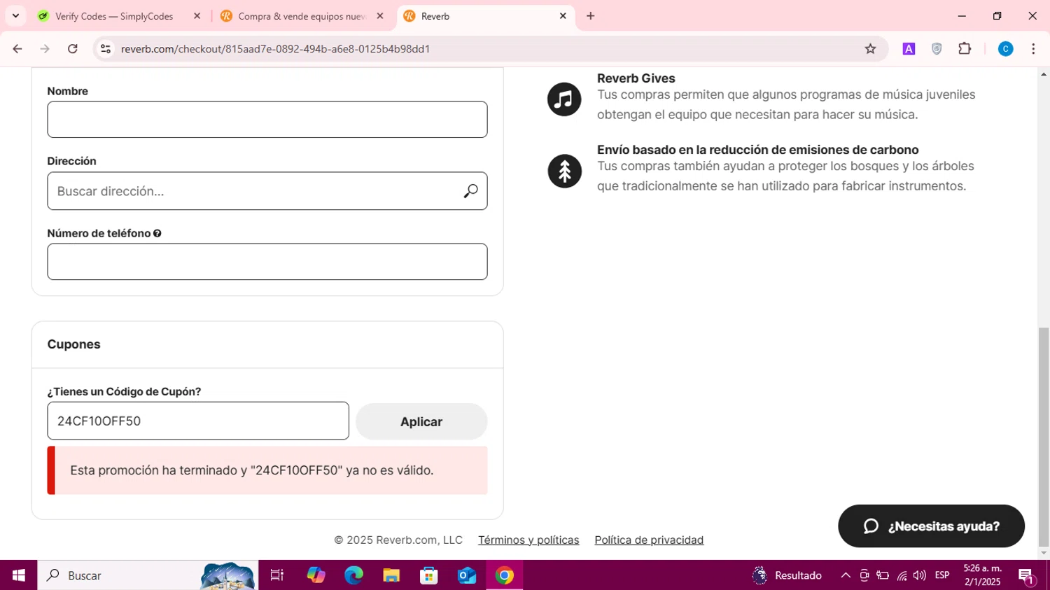 Reverb Coupon Codes - 50% Off | January 2025