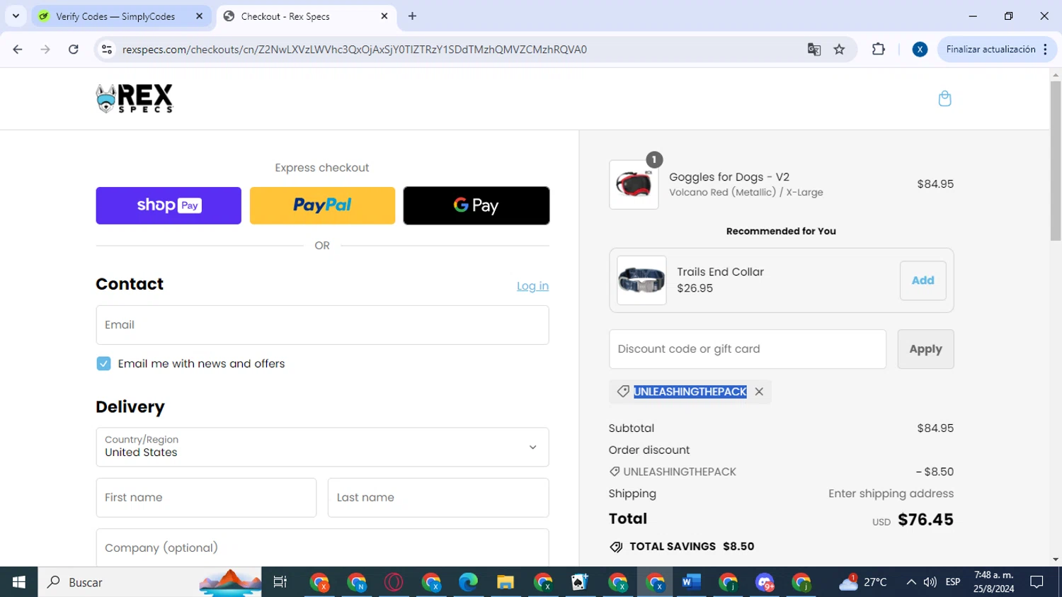 Rex Specs Discount Codes - 20% Off | September 2024