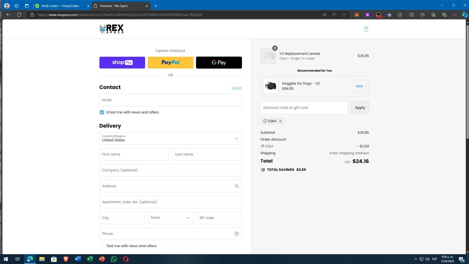 Rex Specs Discount Codes - 20% Off | September 2024