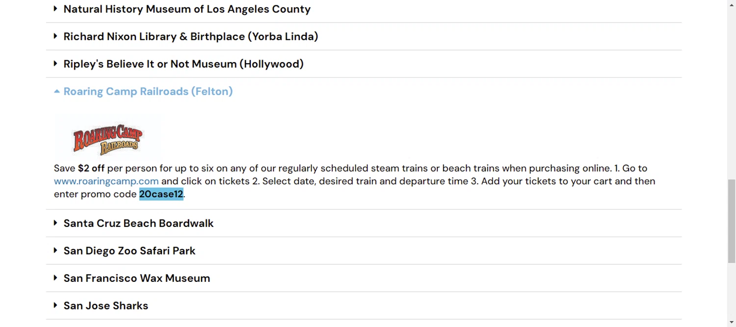 Roaring Camp Promo Codes - 6% Off | November 2024